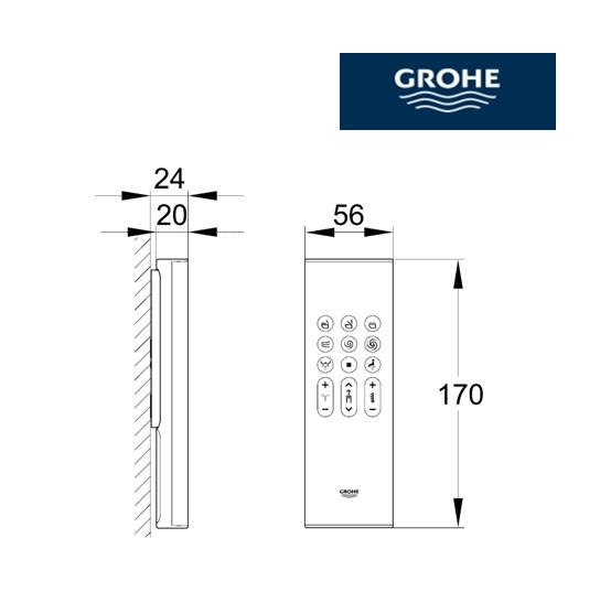 recambio control remoto sensia arena grohe